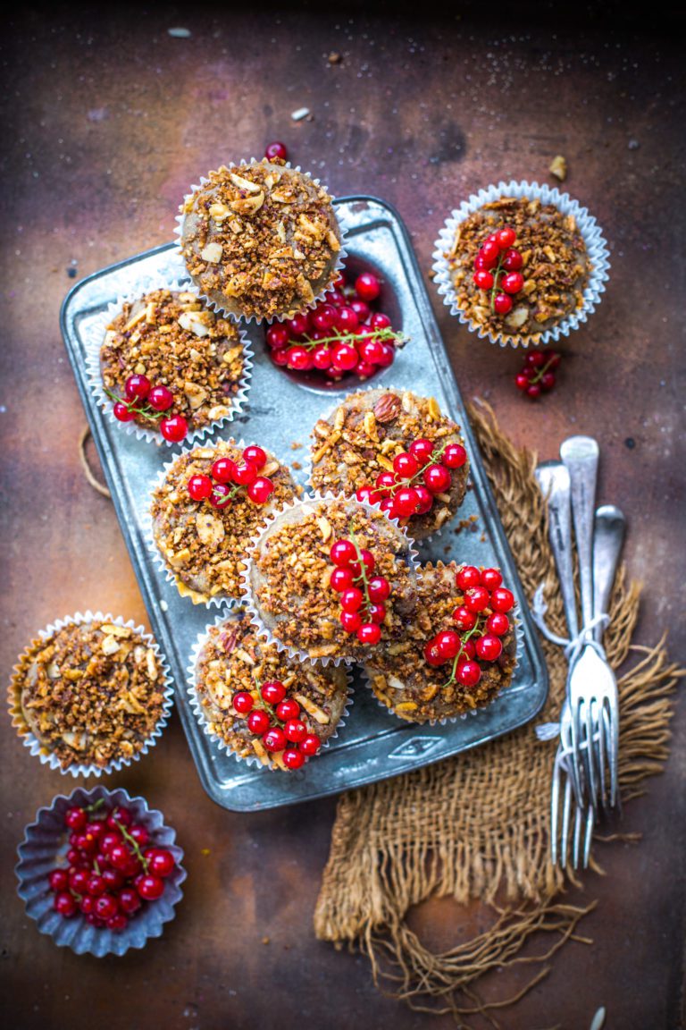 Berry and Hazelnut Streusel Muffins - Sugar et al