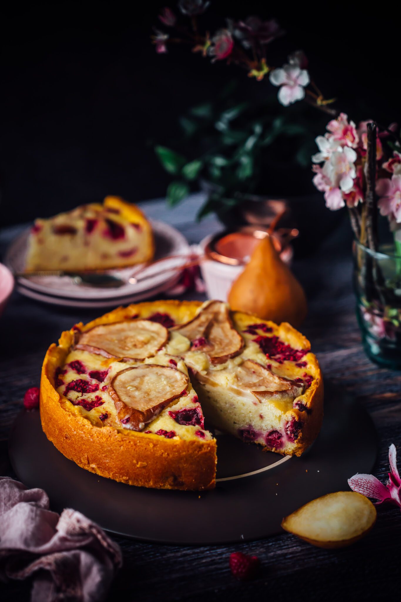 Pear and Raspberry Cake - Sugar et al